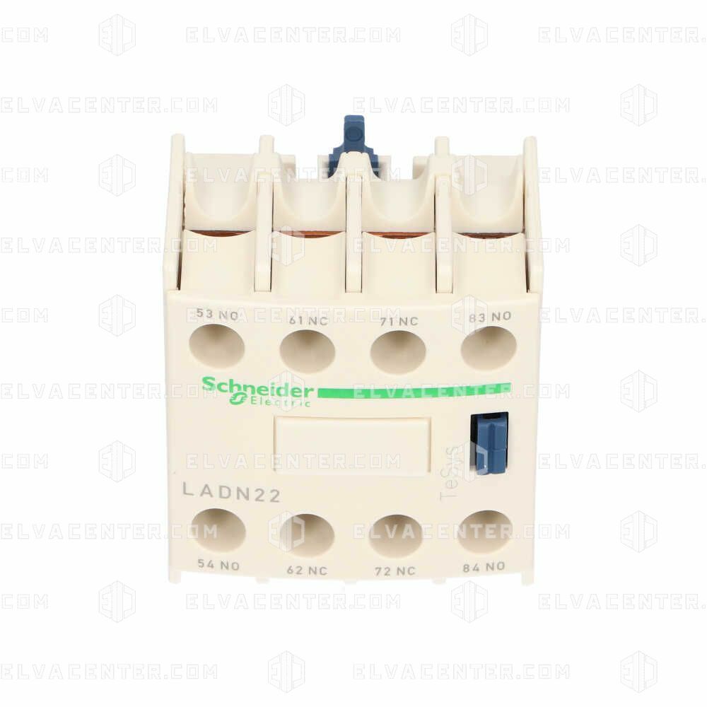 Schneider, Frontal auxiliary contact 2NO/2NC - LADN22 - Shop Elvacenter