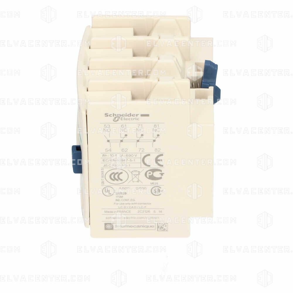 Schneider, Frontal auxiliary contact 1NO/3NC - LADN13 - Shop Elvacenter