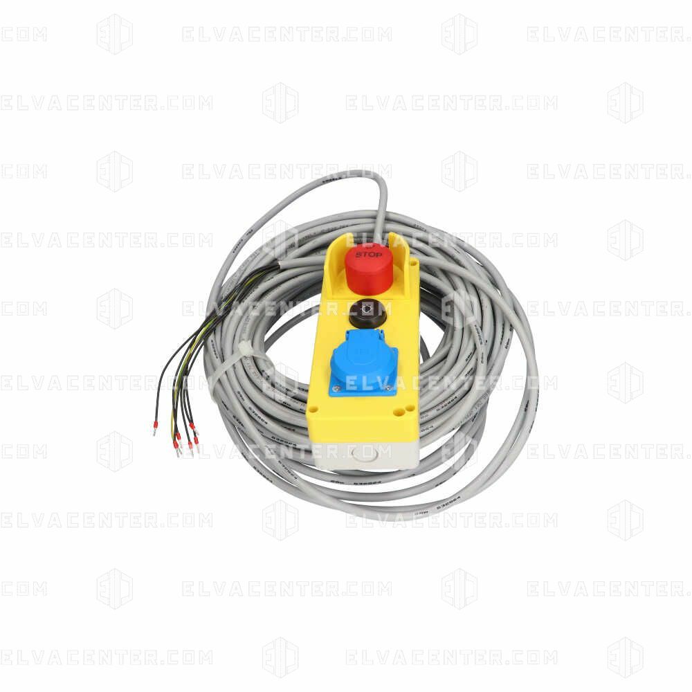 018009 - Pit control box Stop-PPC, light, socket F+B, 28m - Shop Elvacenter
