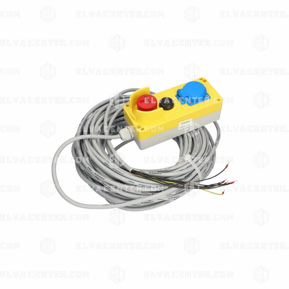 018009 - Pit control box Stop-PPC, light, socket F+B, 28m - Shop Elvacenter