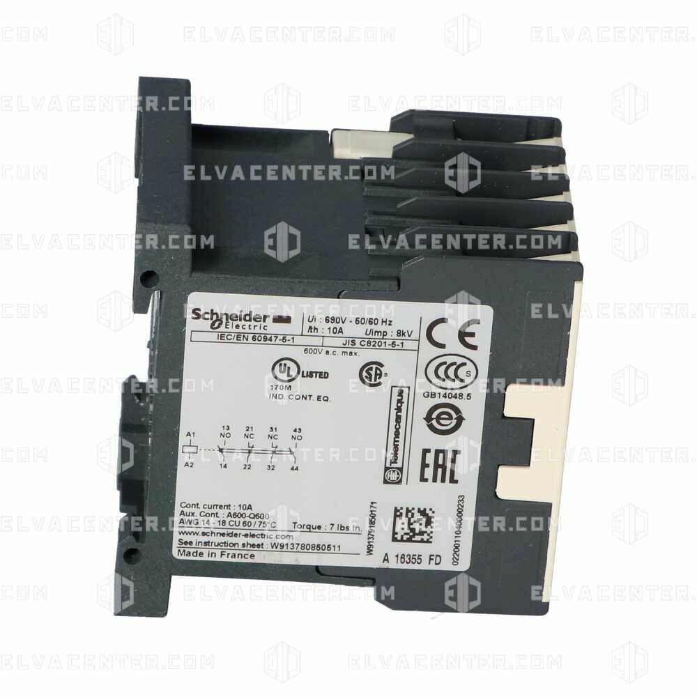 Telemecanique, AUXILIARY CONTACTOR 2NO+2NG 110V DC SCREW TERMINAL ...