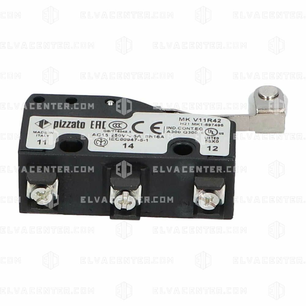 Pizzato, microswitch - handle 38mm. with roller - MM 42 - Shop Elvacenter