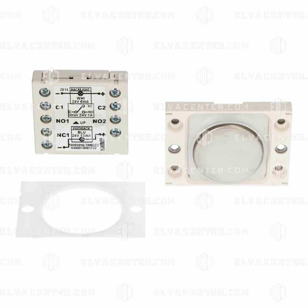 DMG, push button "Blank" Dardo flush - Round - white/blue - 2 mini-micro switches - Shop Elvacenter