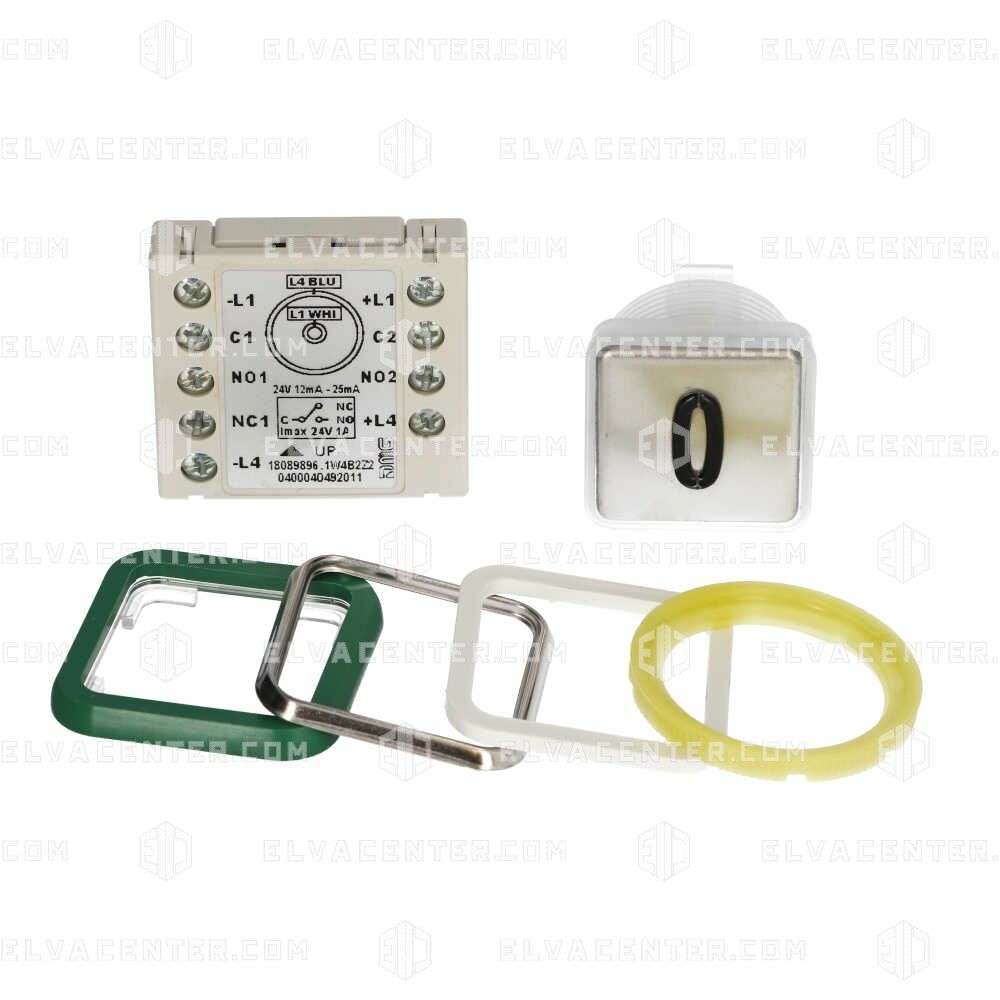 DMG, push button "0" main floor - Dual light - square - white/blue - 2 ...