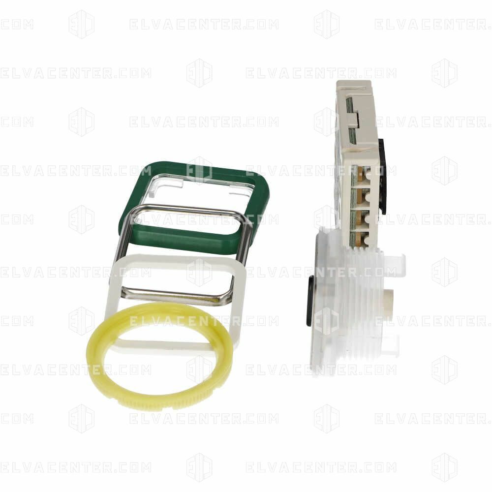 DMG, push button "0" main floor - Dual light - square - white/blue - 2 ...