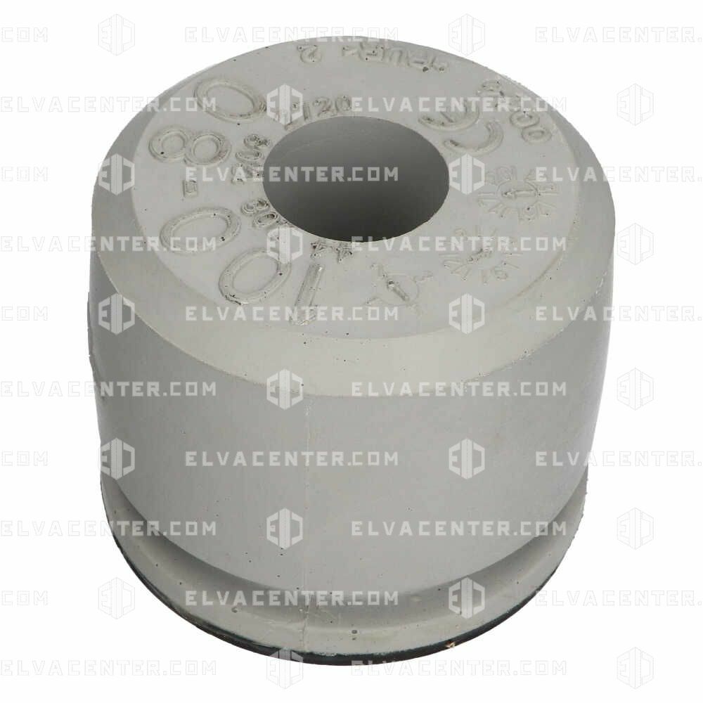 Lift buffer, A12, Ø 80 x 80 mm with round steel plate, according to EN ...