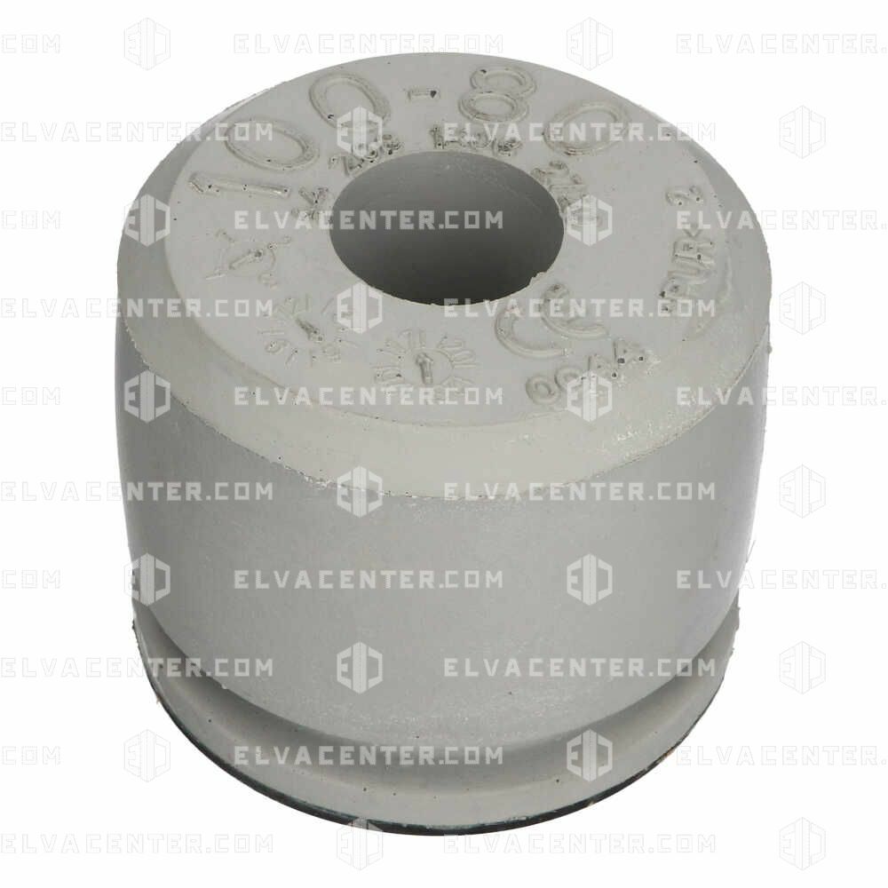Lift buffer, A12, Ø 80 x 80 mm with round steel plate, according to EN ...
