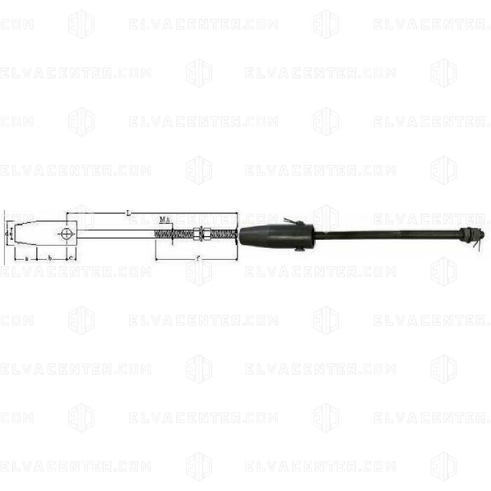 Round rope anchorage Ø 9÷10 mm - L = 350 mm - Shop Elvacenter