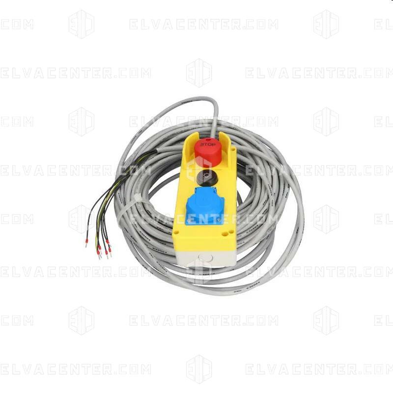 018009 - Pit control box Stop-PPC, light, socket F+B, 28m - Shop Elvacenter