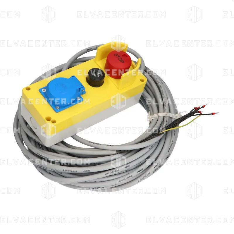 018008 - Pit control box Stop-PPC, light, socket F+B, 20m - Shop Elvacenter