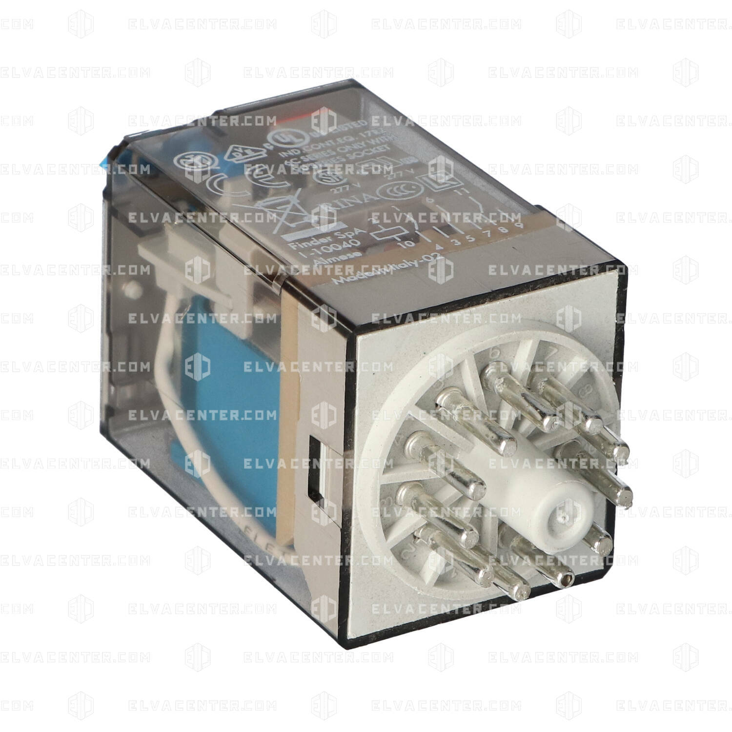 Finder, Relais - 11-pins (3 omschakel contacten) - spoel 24VDC - plug ...