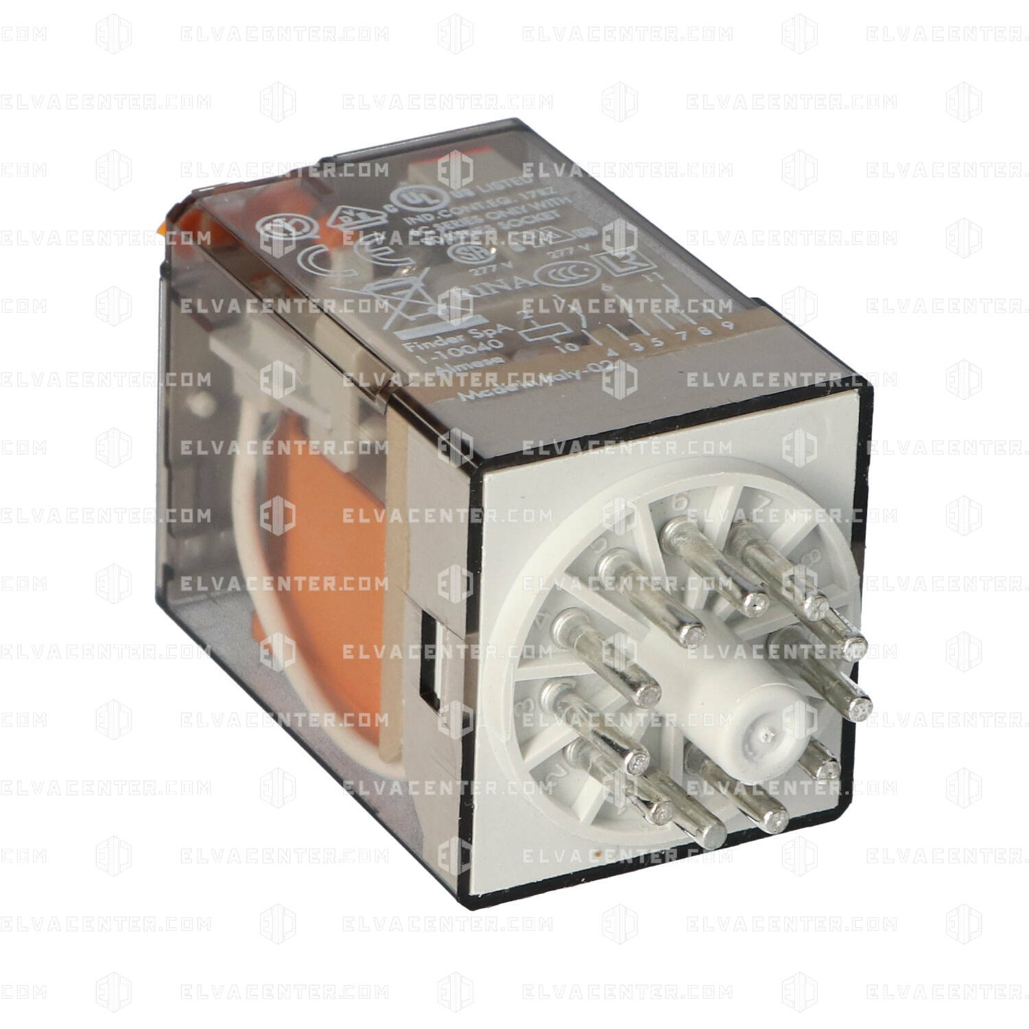 Finder, Relais - 11-pins (3 omschakel contacten) - spoel 110Vac - plug ...