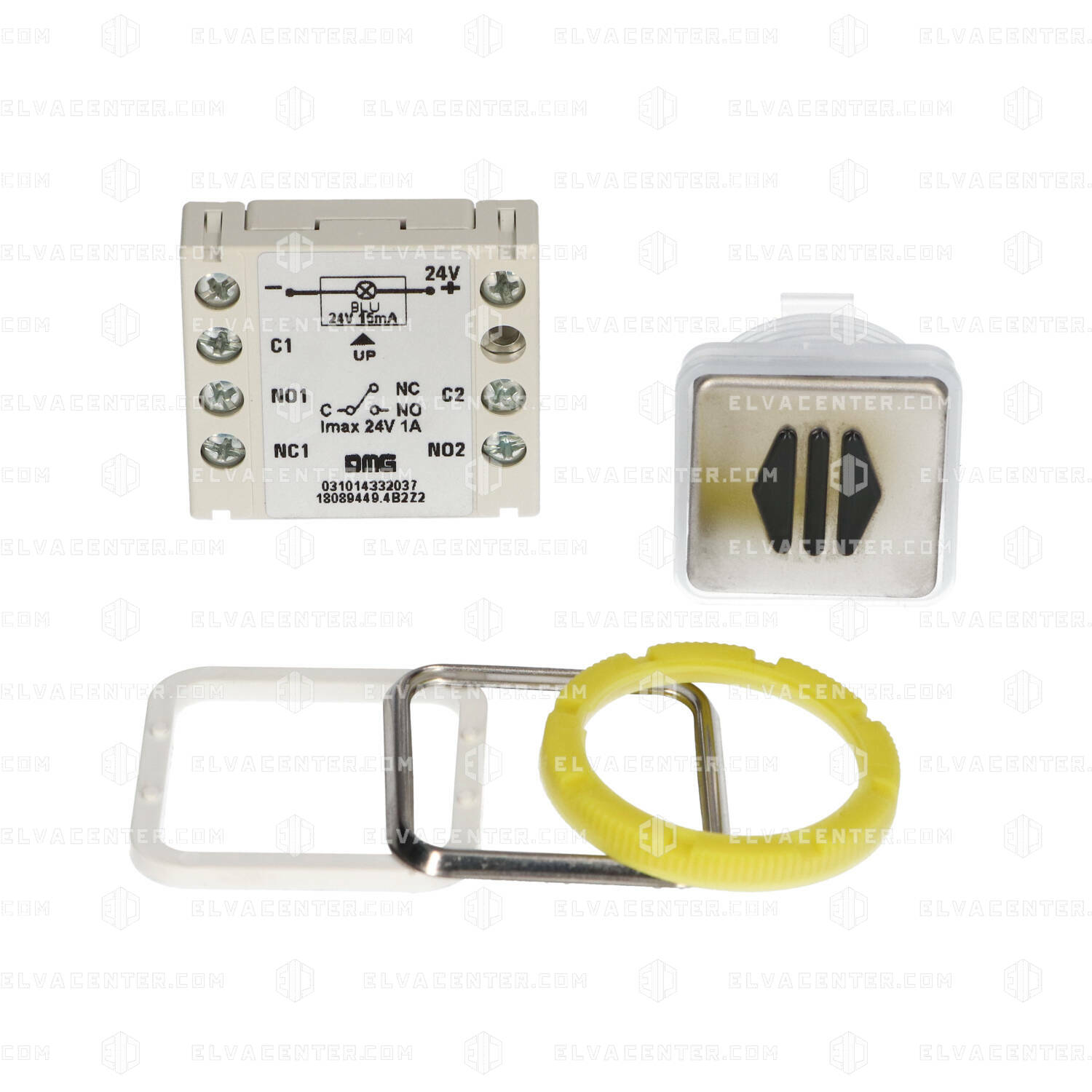 DMG, push button "open door" Light - square - blue - 2 mini-micro ...