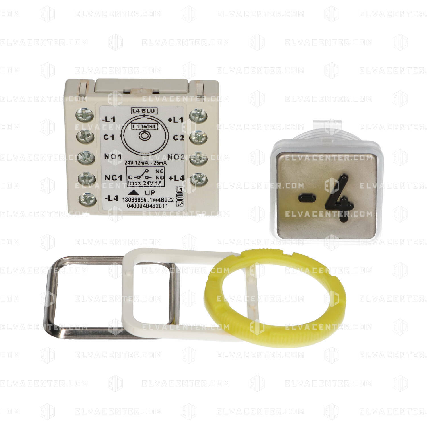 DMG, push button "-4" Dual light - square - white/blue - 2 mini-micro ...