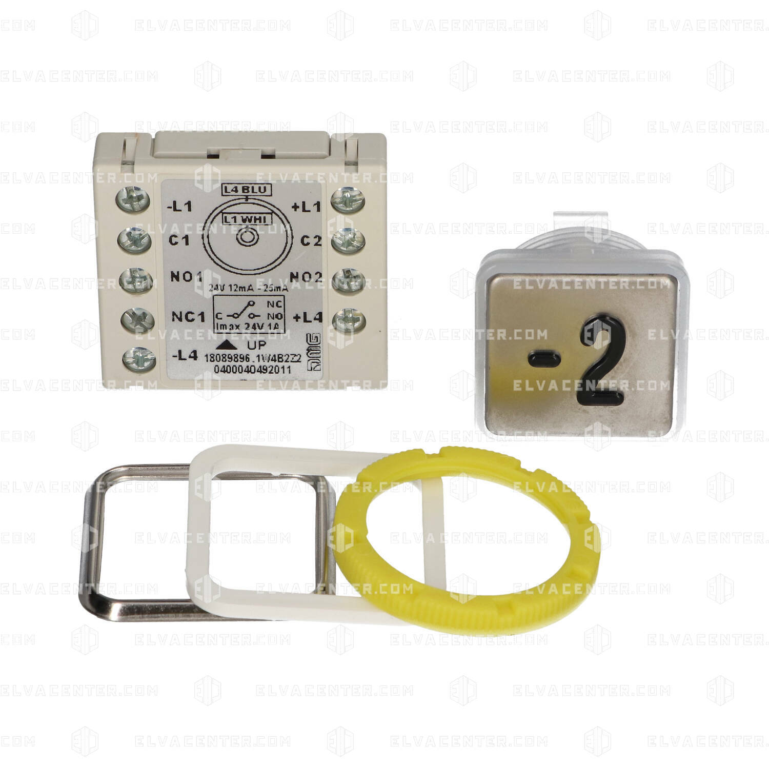 DMG, push button "-2" Dual light - square - white/blue - 2 mini-micro ...