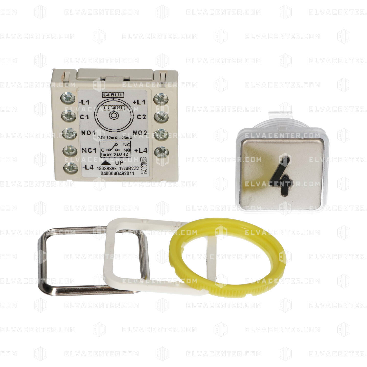 DMG, push button "4" Dual light - square - white/blue - 2 mini-micro ...