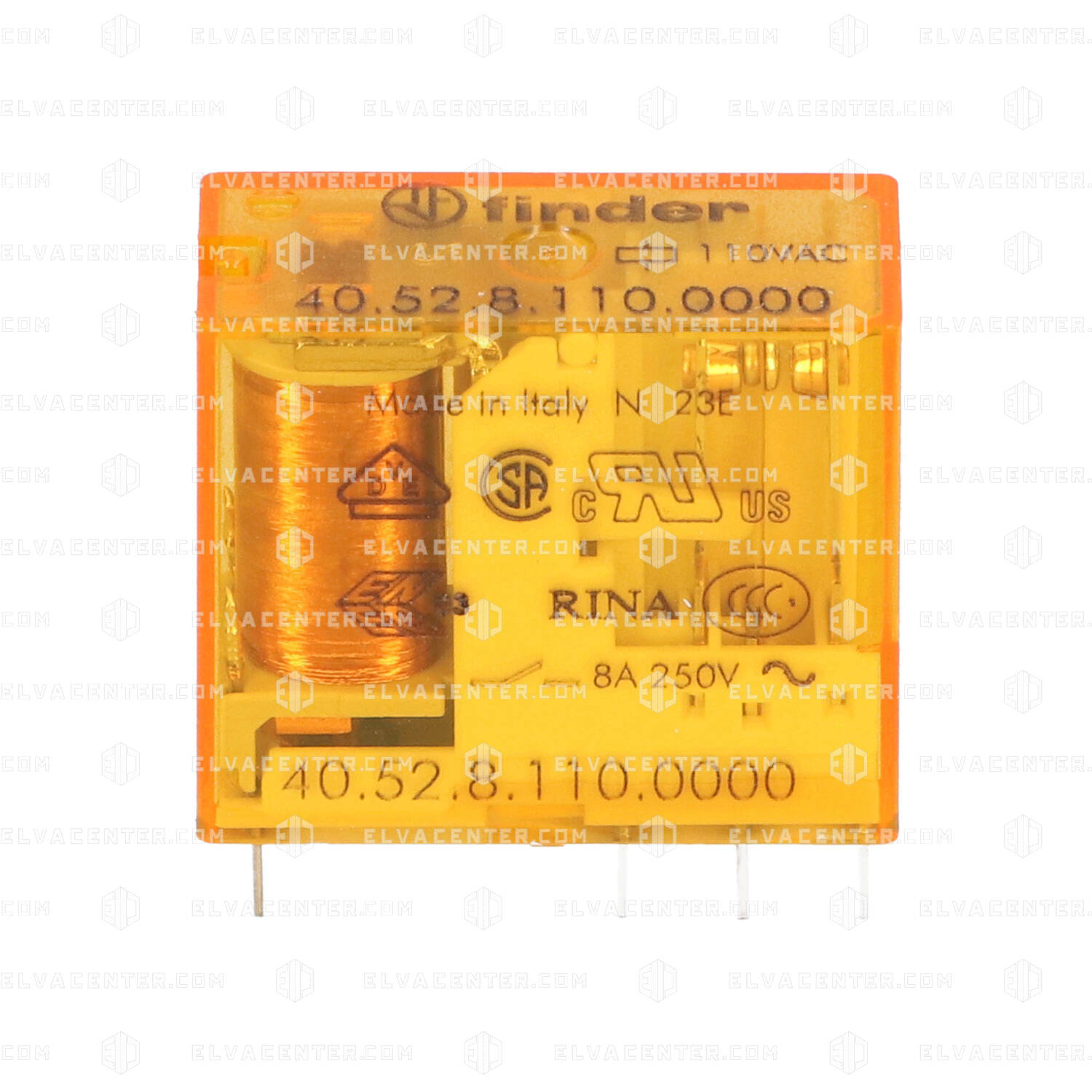 Finder, PCB plug-in relay 110Vac - 2 switch contacts - Shop Elvacenter