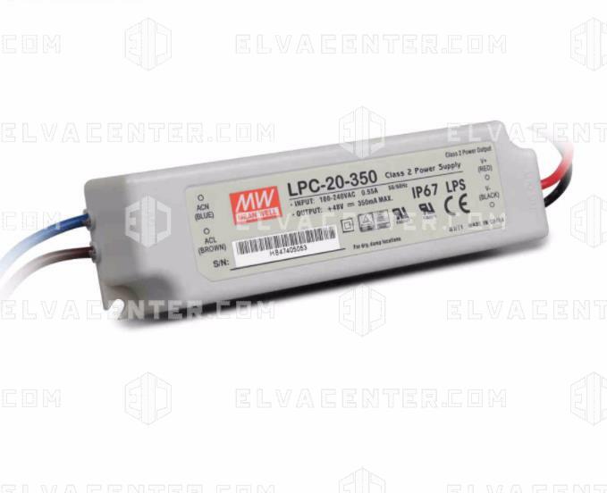 Mean Well, Led driver - 48VDC - 350 mA max - Shop Elvacenter