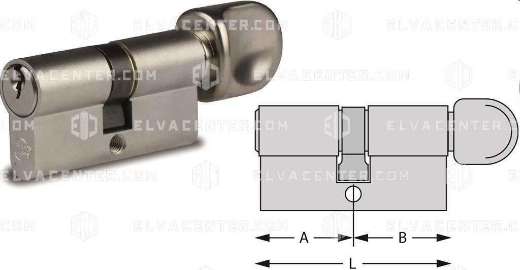 Litto, KNOPCILINDER K4895 'SELECT 5' - 30/30 MM - Shop Elvacenter