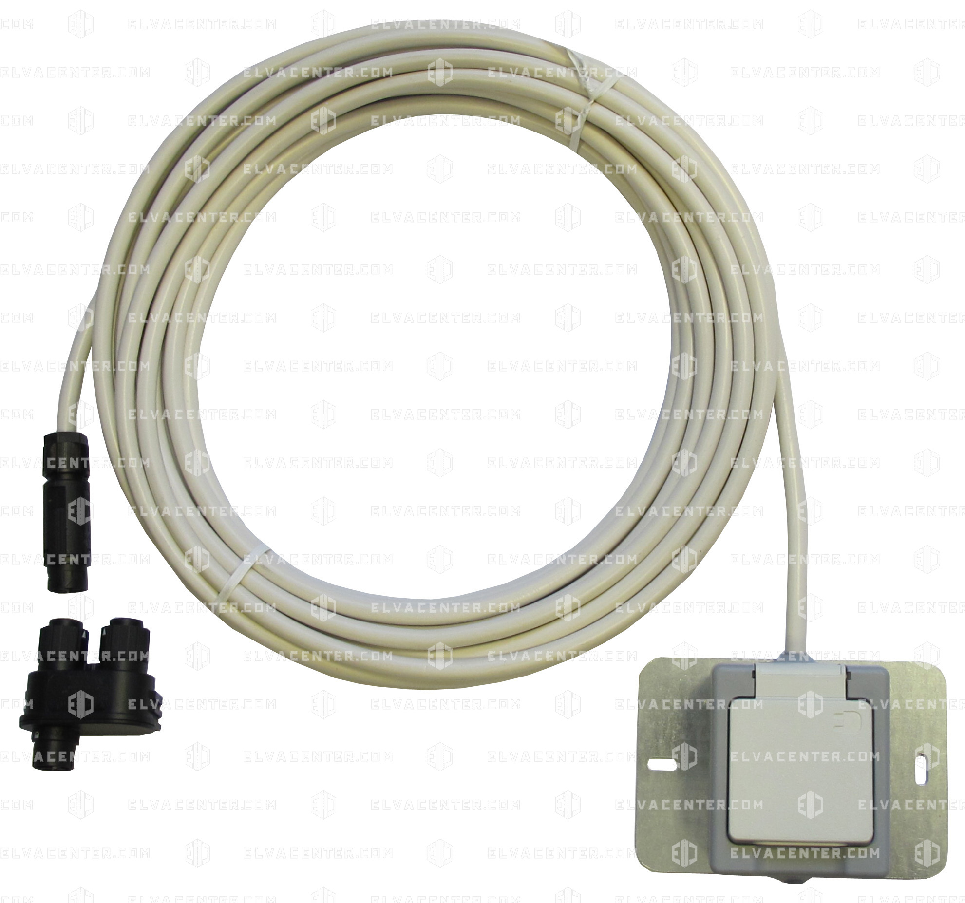 050133 - Surface-mounted socket IP44 Schuko 15m pluggable - Shop Elvacenter