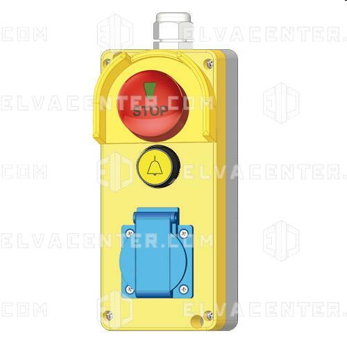 018524 - Pit control box Stop-PPC, Alarm-1NC, socket F+B - Shop Elvacenter