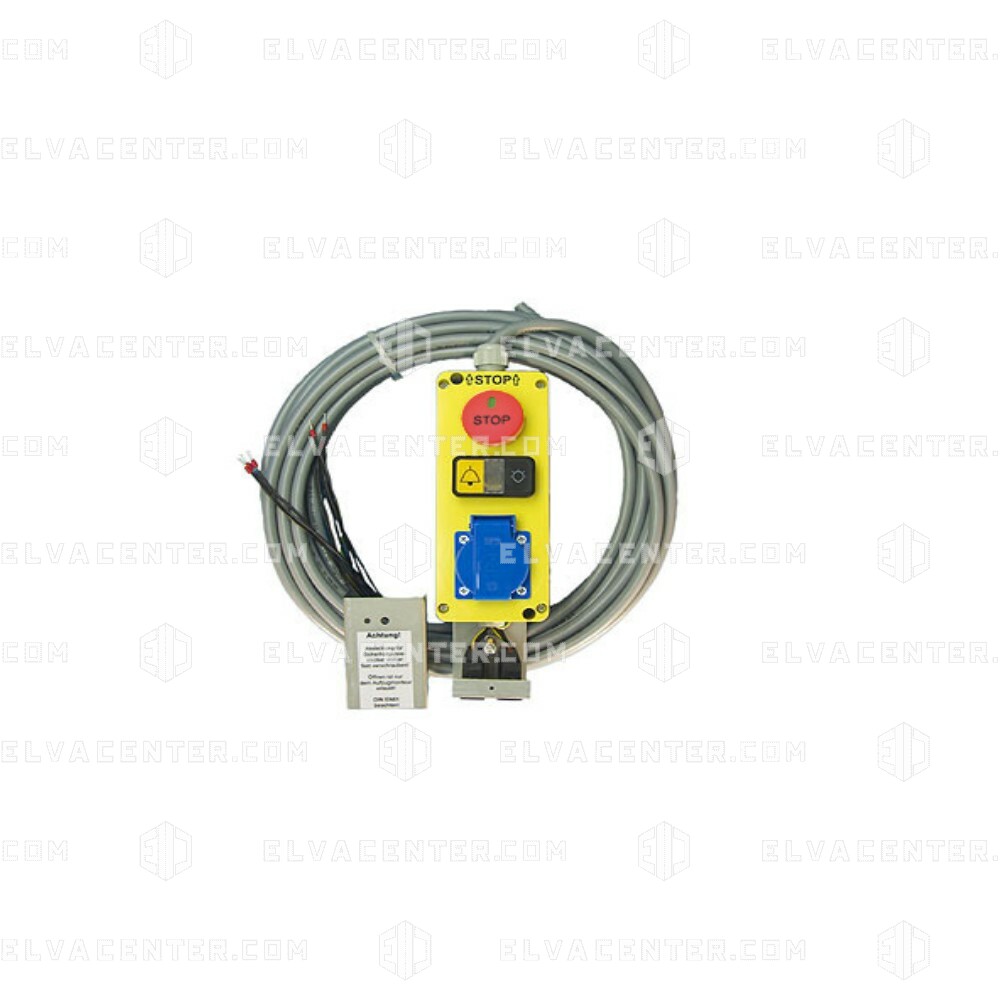 018024 - Pit control box Stop-PP, light, socket CH, 82m - Shop Elvacenter