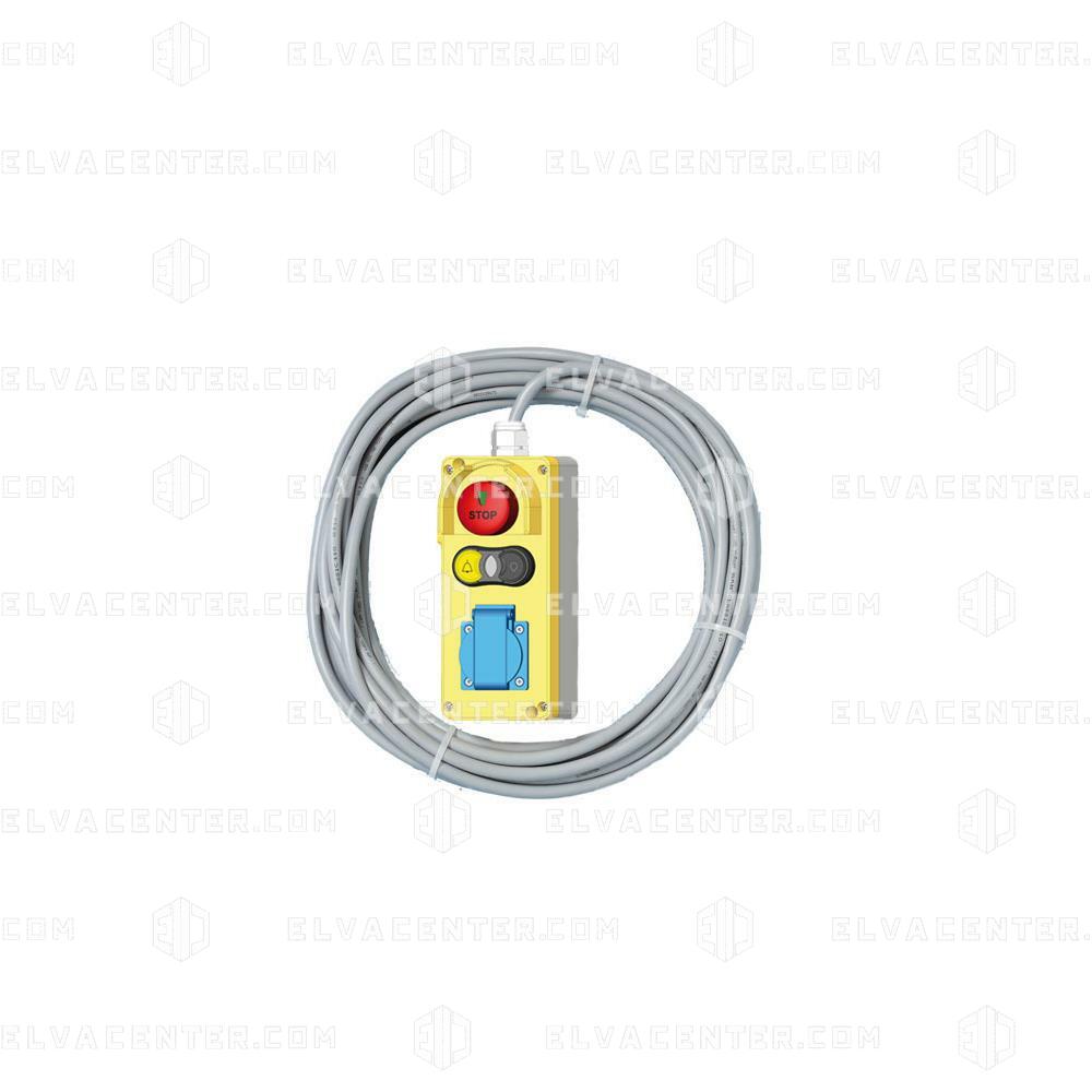 018034 - Pit control box Stop-PPC, Li, Al-1NO, socket F+B, 10m - Shop ...