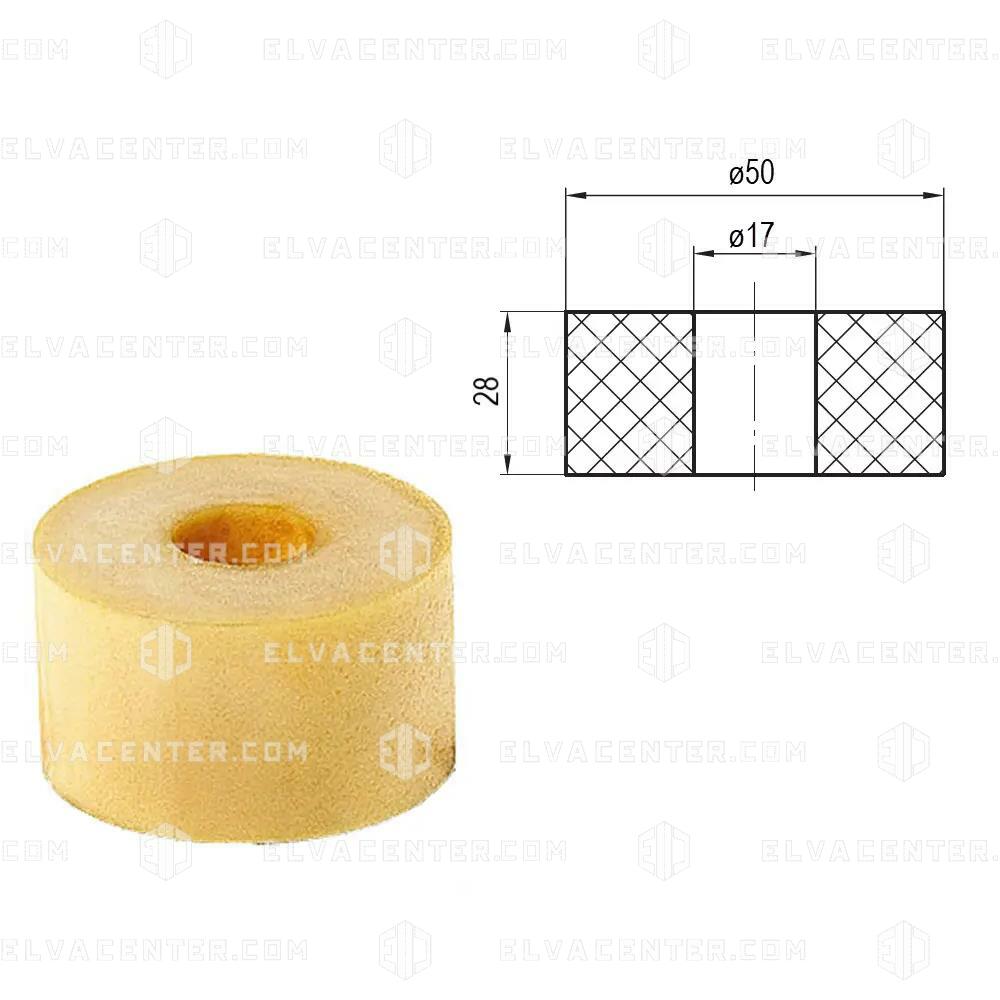 Elvacenter, Rope dampener, ø50/17x28mm - Shop Elvacenter