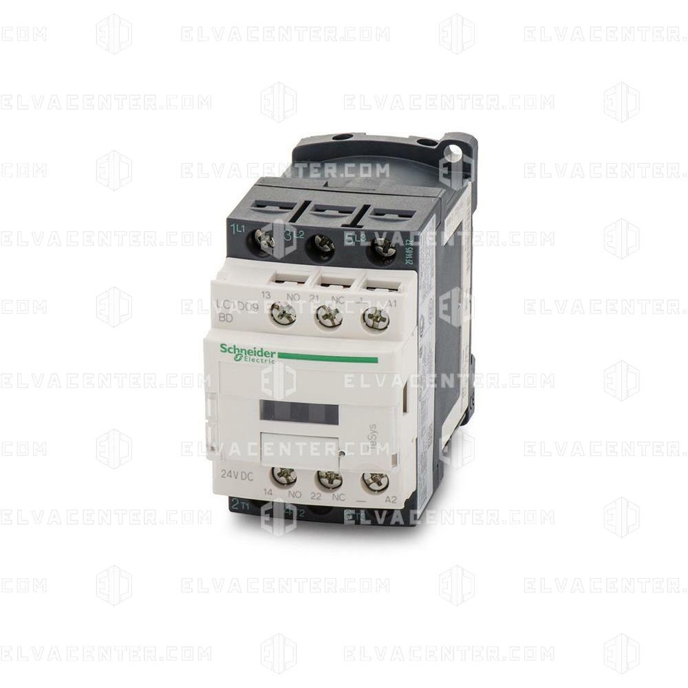 Schneider, Contactor 3P + 1 NC + 1NO - 9 A - 24 VDC - Shop Elvacenter