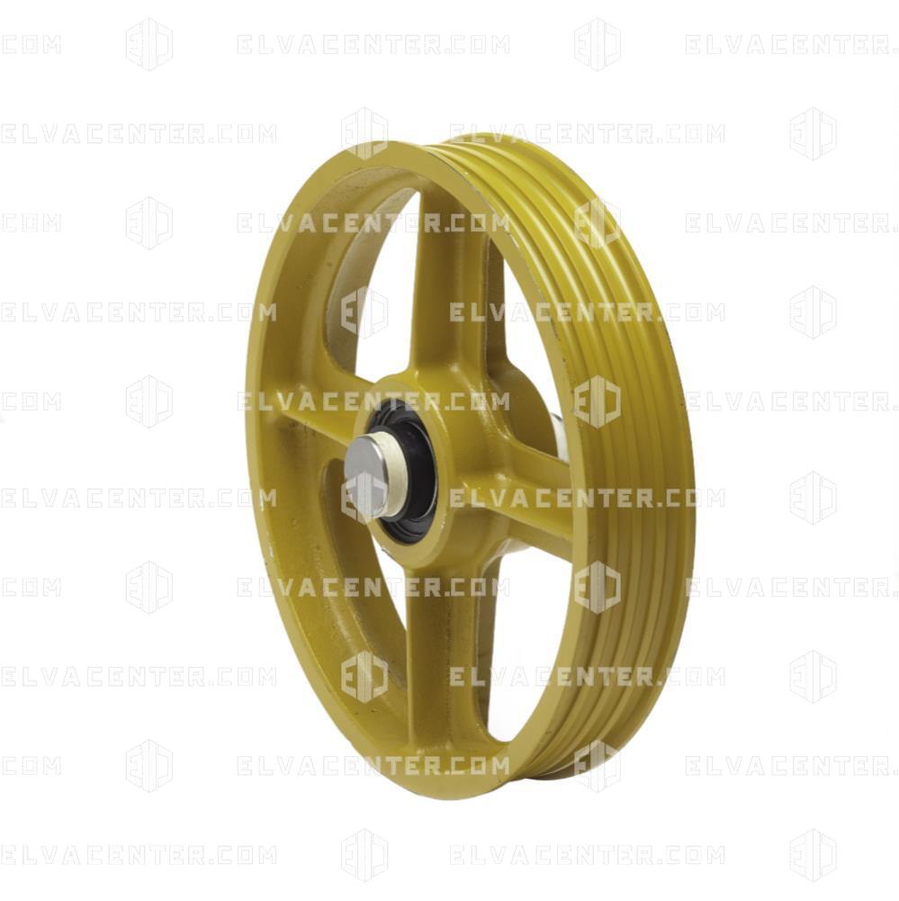 Deflection sheave, locking plates on shaft - D.400 mm - 3 x 9-10 mm ...