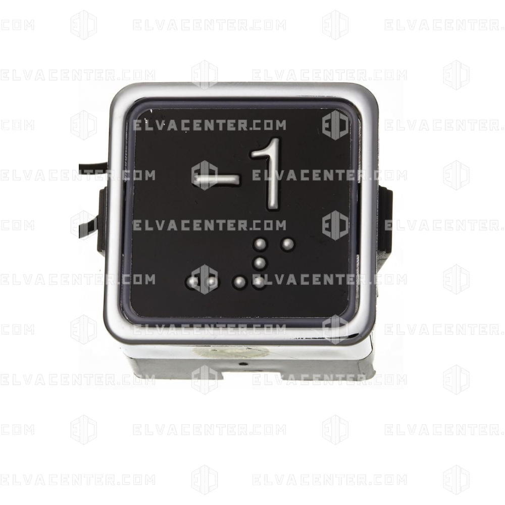 Elmi, Push button RP42 - NO - red LED - Chrome "-1" - Shop Elvacenter