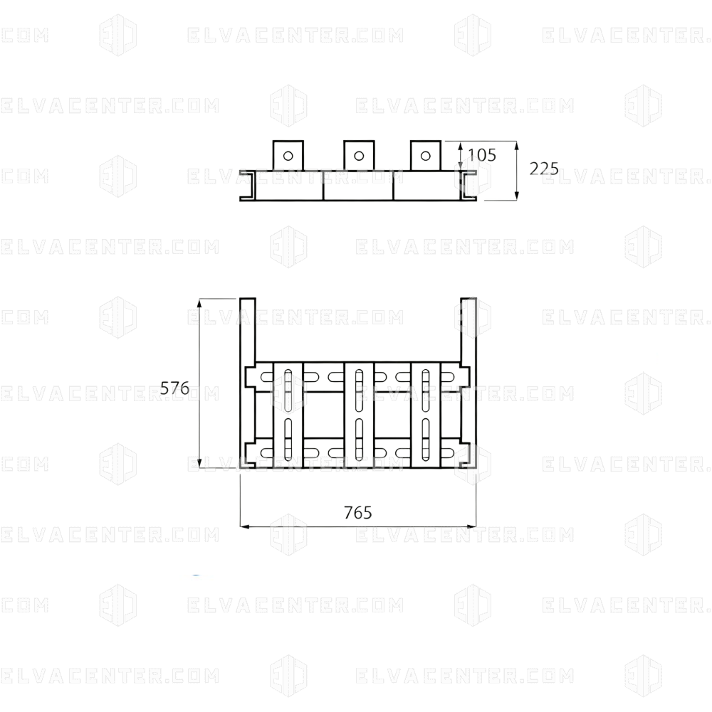 Uberlift, Universal machine support frame - L=765mm - 2 supports - 3 ...