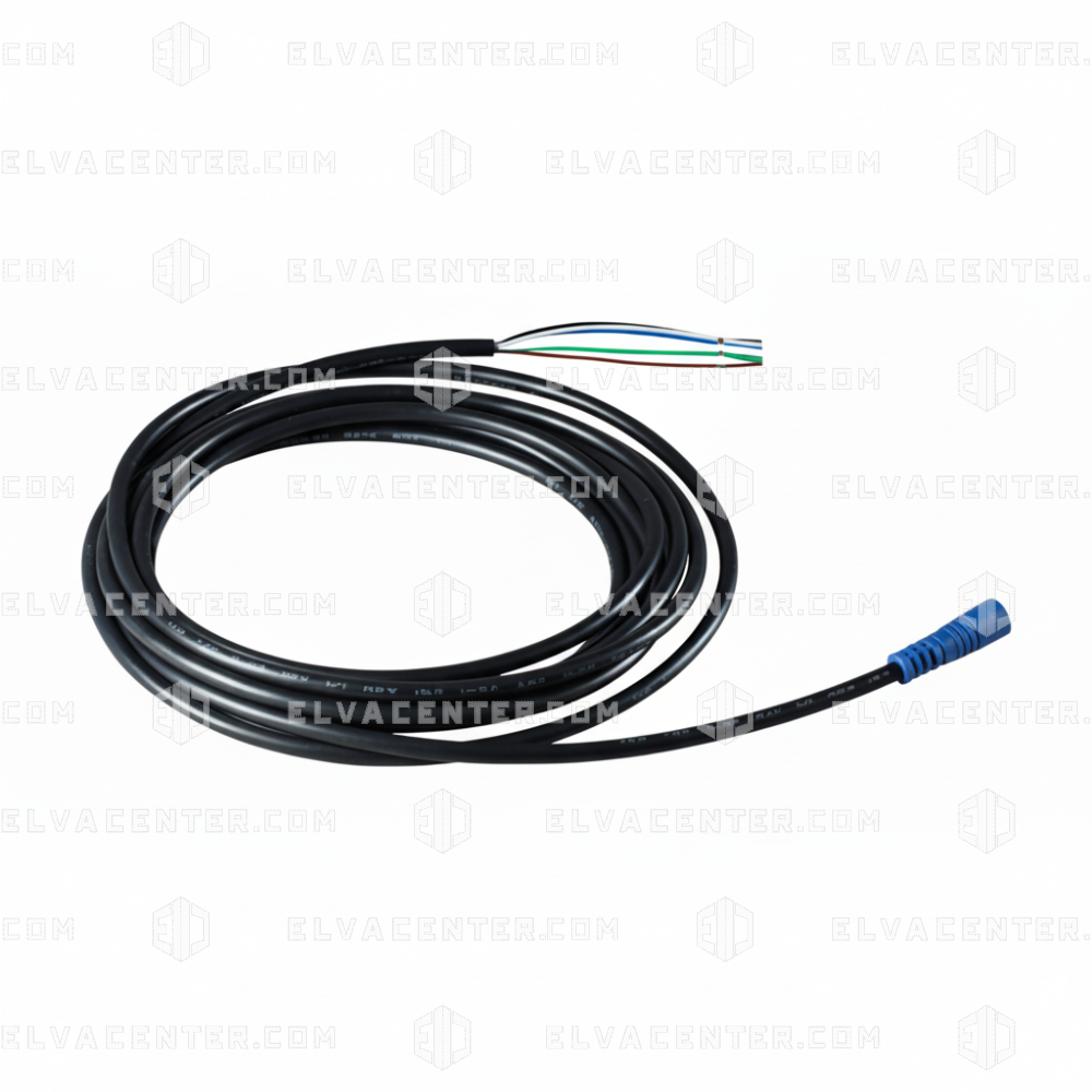 Cedes, connection cable - 3m - M8 female - blue - 6-pin - Shop Elvacenter
